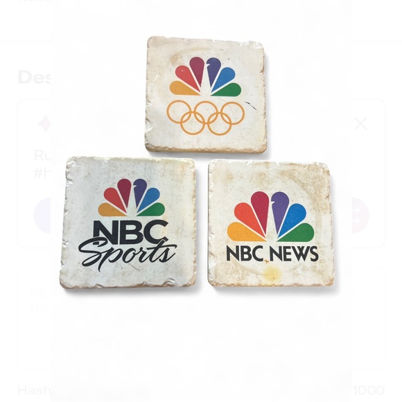 Dining | Vintage Nbc Coasters Set Of 3 Sports News Olympics Peacock ...